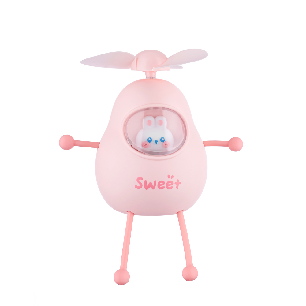Cute Animal Design Rechargeable Open Blade Mini Fan with Pullable Limbs ...