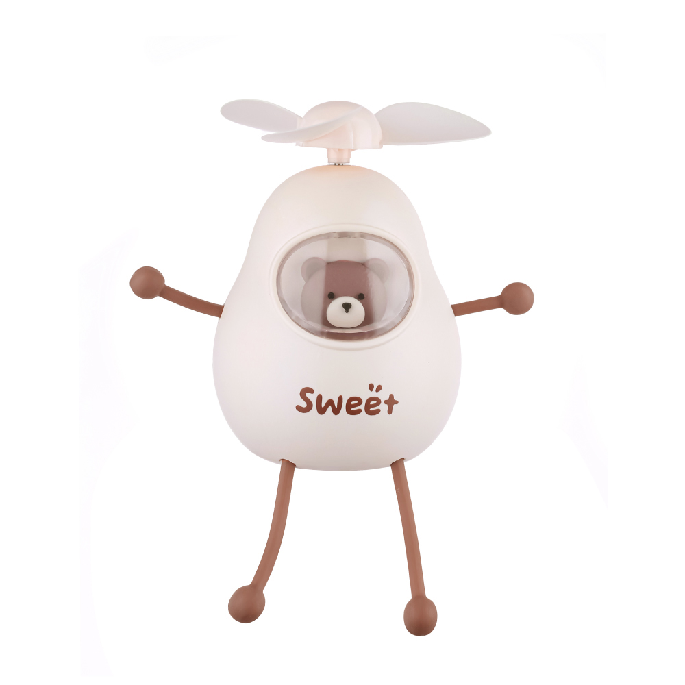Cute Animal Design Rechargeable Open Blade Mini Fan with Pullable Limbs ...